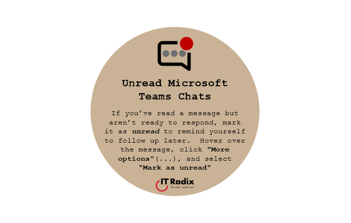 Tech Tip: Unread Microsoft Teams Chats - IT Radix | NJ